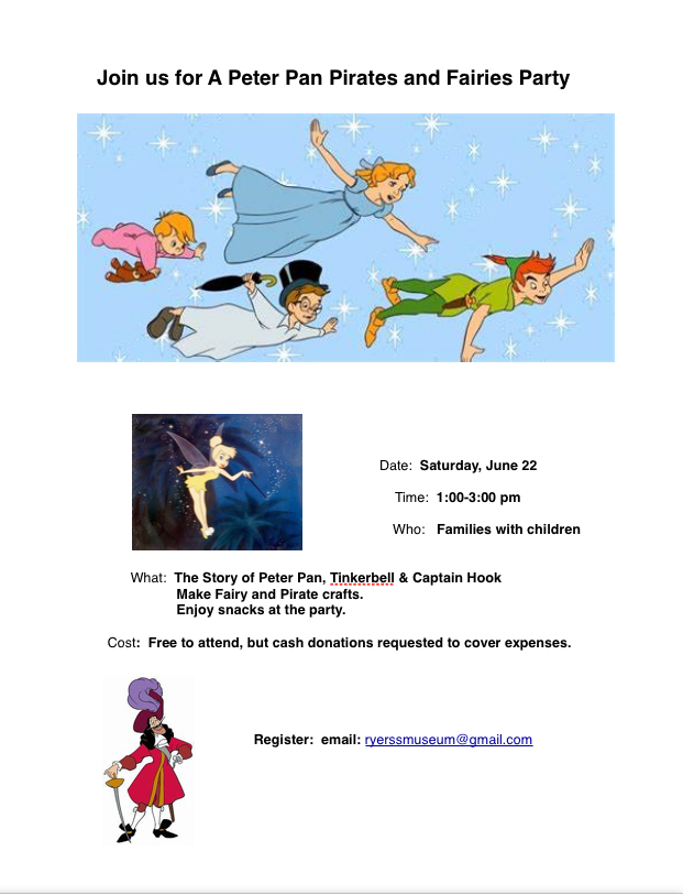 Peter Pan Pirates and Fairies Party! Saturday, June 22, 2024 1-3 PM ...