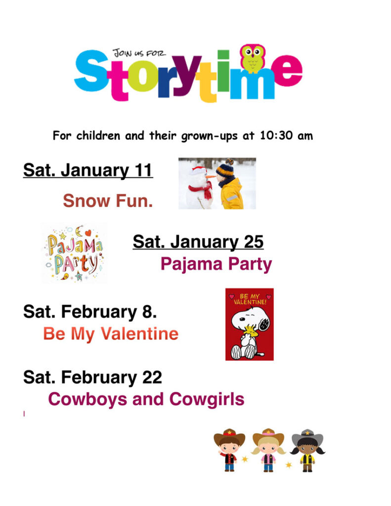Storytime for January and February - Ryerss Museum and Library
